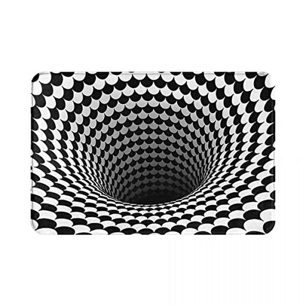 30X17 Inch Optical Illusion Black Hole Vortex Doormat Non-Slip Door Mat ...