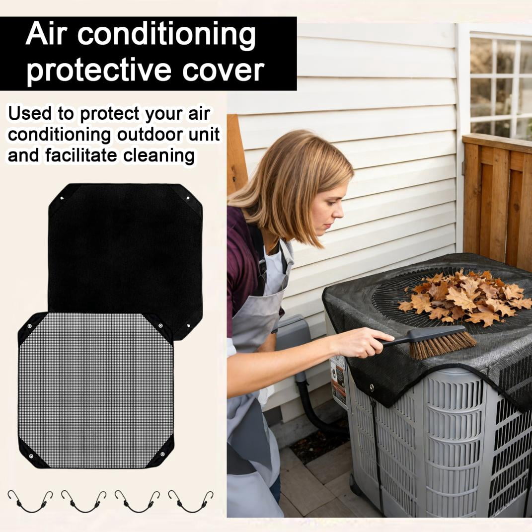 24X24 Inches Waterproof Black Oxford Cloth Air Conditioner Protective ...