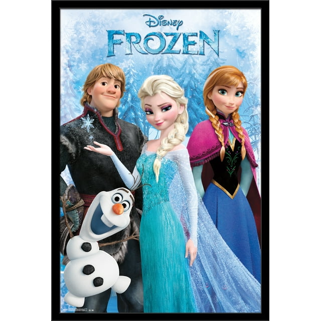 24X36 Disney Frozen - Group Wall Poster, 24" x 36", Framed - Walmart.com