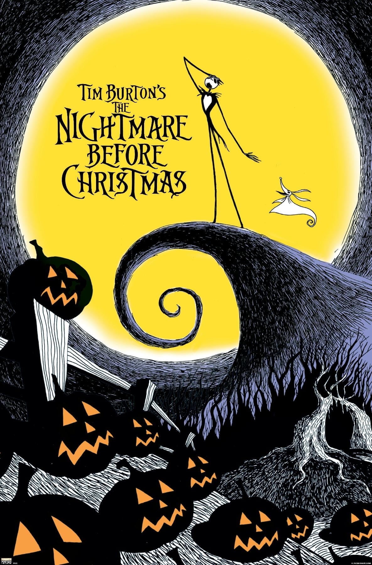 24X36 Disney Tim Burton's The Nightmare Before Christmas Wall Poster ...