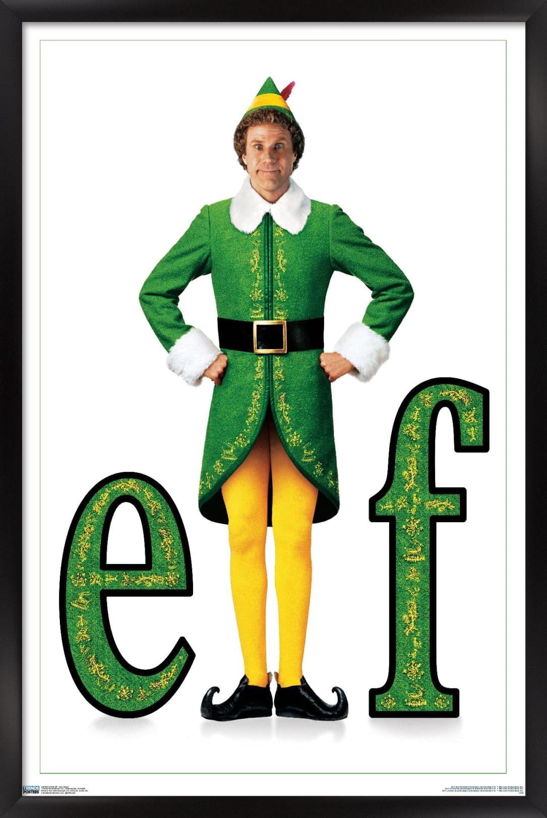 24X36 Elf - One Sheet Wall Poster, 24" x 36", Framed - Walmart.com