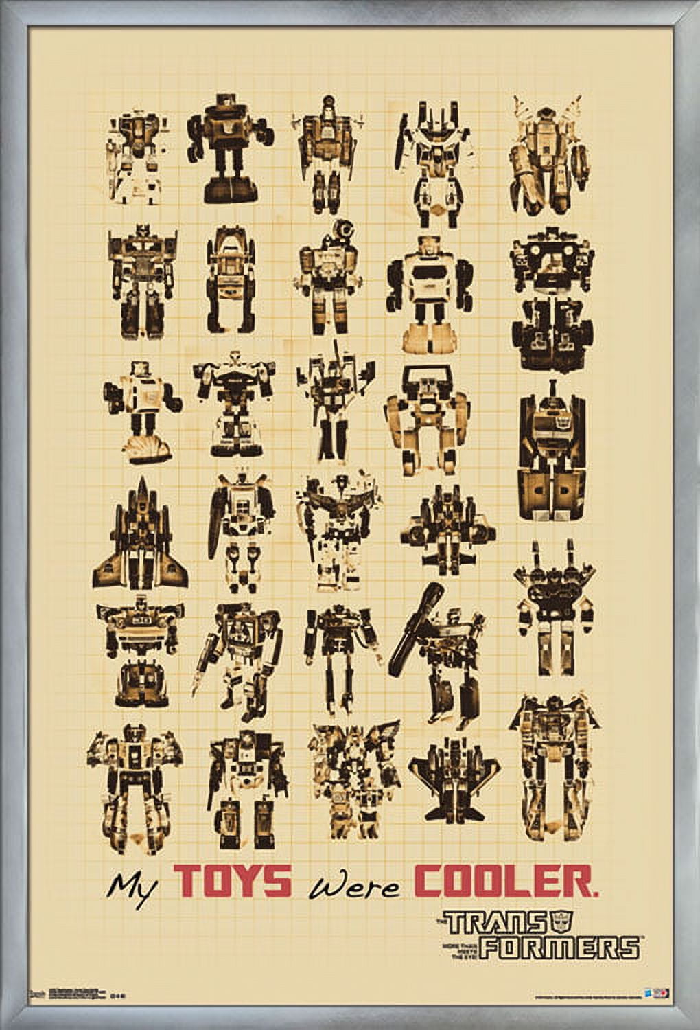 24X36 Hasbro Transformers - Cooler Toys Wall Poster, 24" x 36", Framed ...