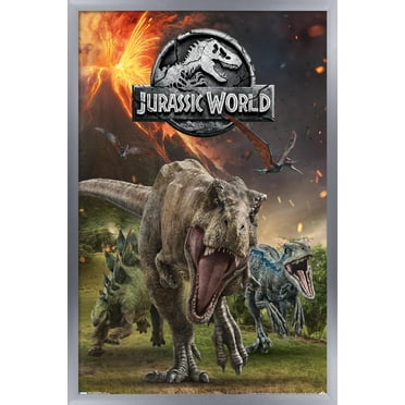 Jurassic World - Logo Wall Poster, 14.725" x 22.375", Framed - Walmart.com