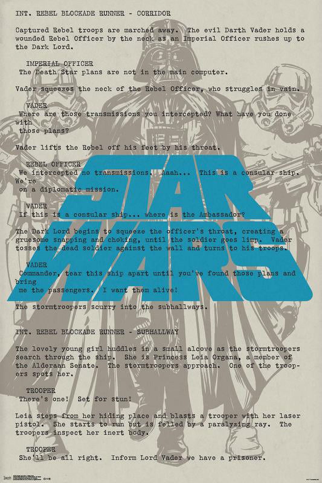24X36 Star Wars: Saga - Darth Vader Text Wall Poster, 24" x 36 ...