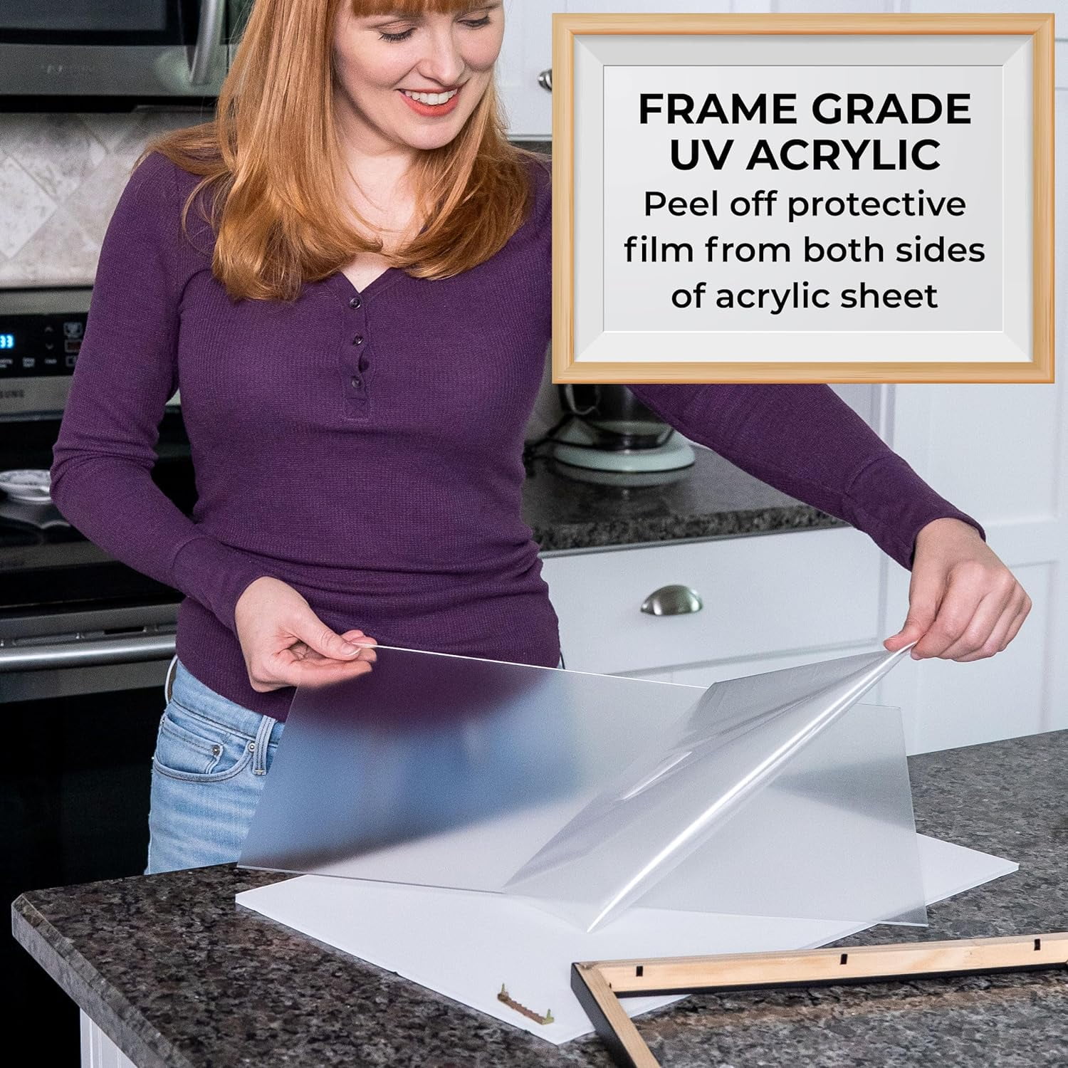 24X9 Frame Wood Tones Solid Wood Box Width 0.75 Inches | Interior Frame ...