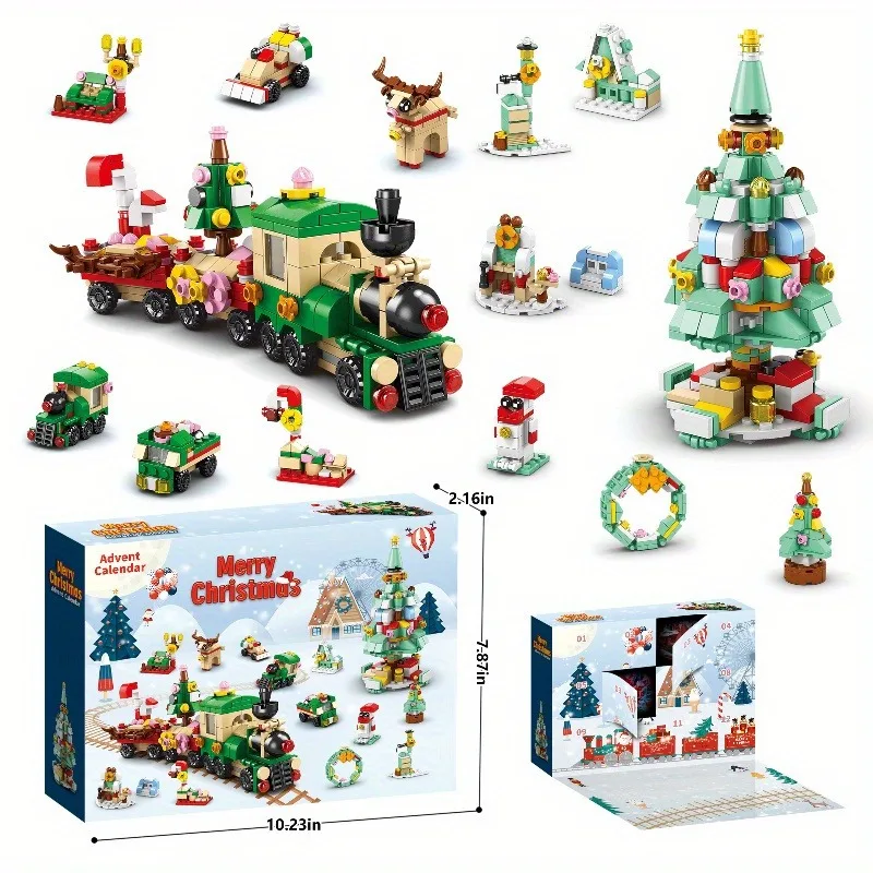 24Years Christmas building block toy blind box set Xmas Advent Calendar ...