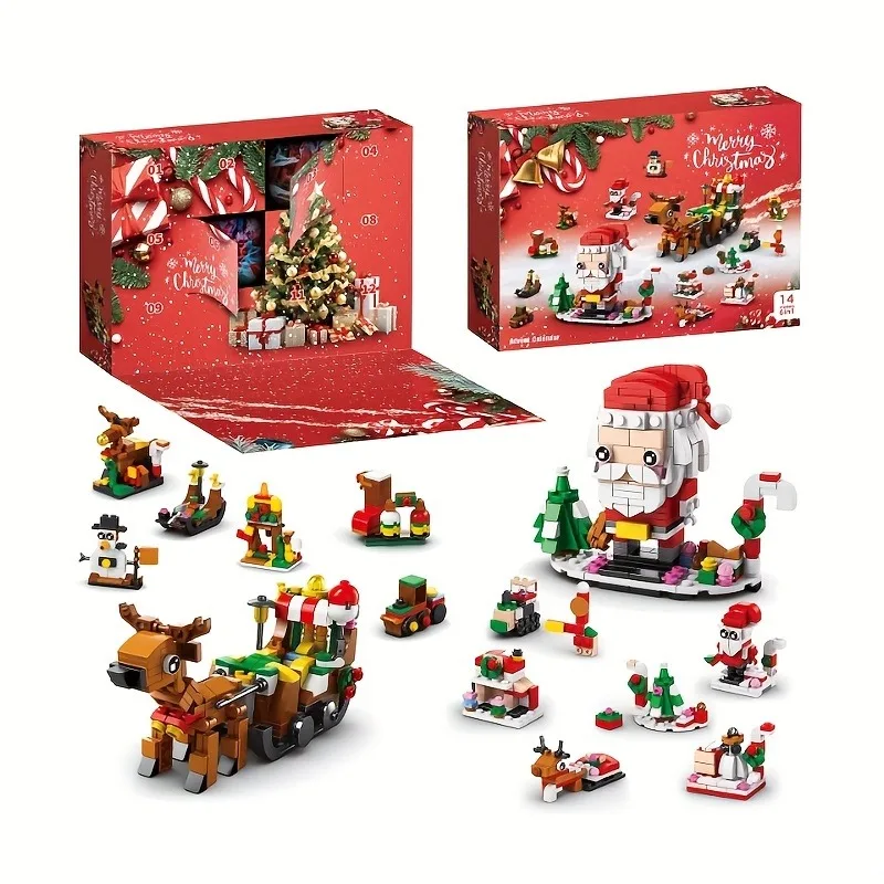 24Years Christmas building block toy blind box set Xmas Advent Calendar ...