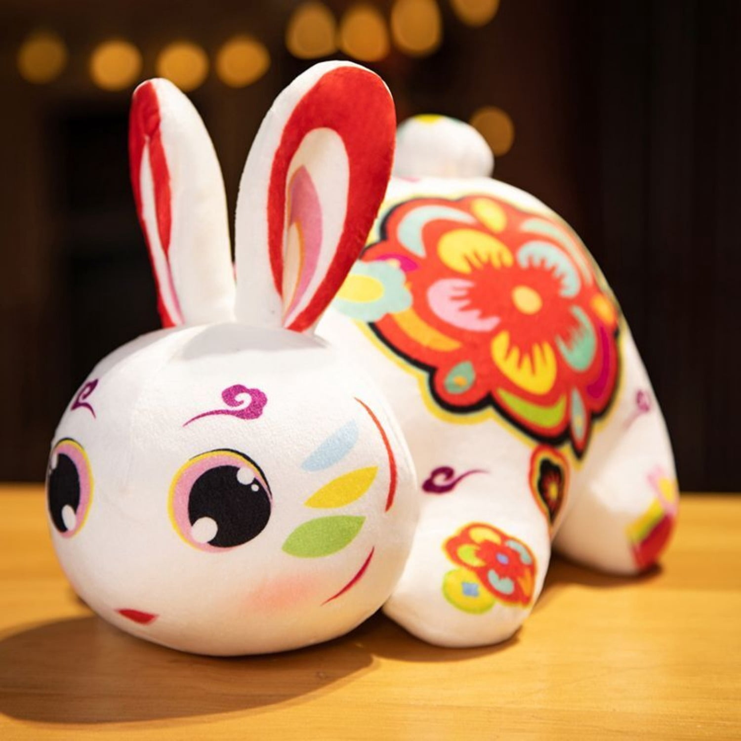 24cm Guofeng Rabbit Plush Doll Simulation Bunny Toy for Children Zodiac ...