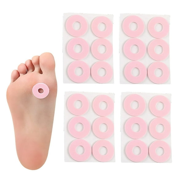24Count Soft Foam Callus Cushions Round Waterproof Pads Toe And Foot ...