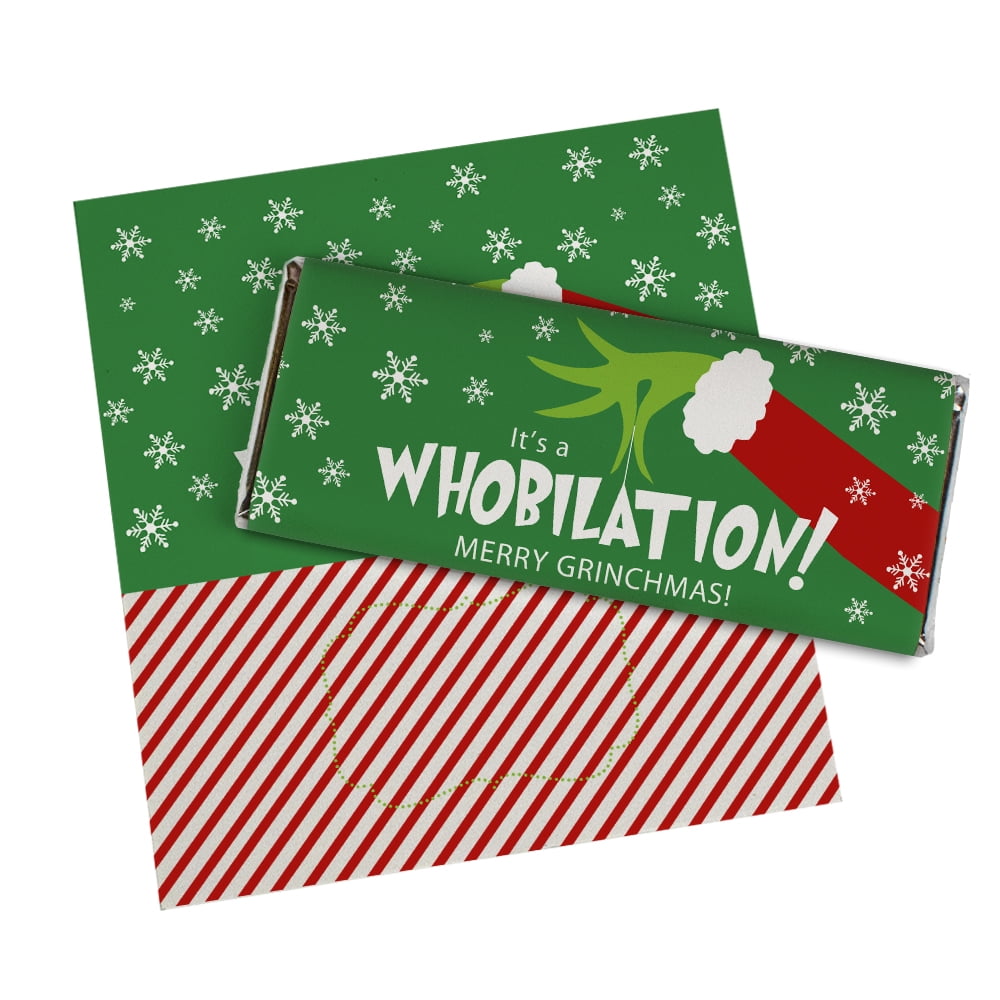 Just Candy 24ct DIY Grinch Whobilation Christmas Party Favors, Paper ...
