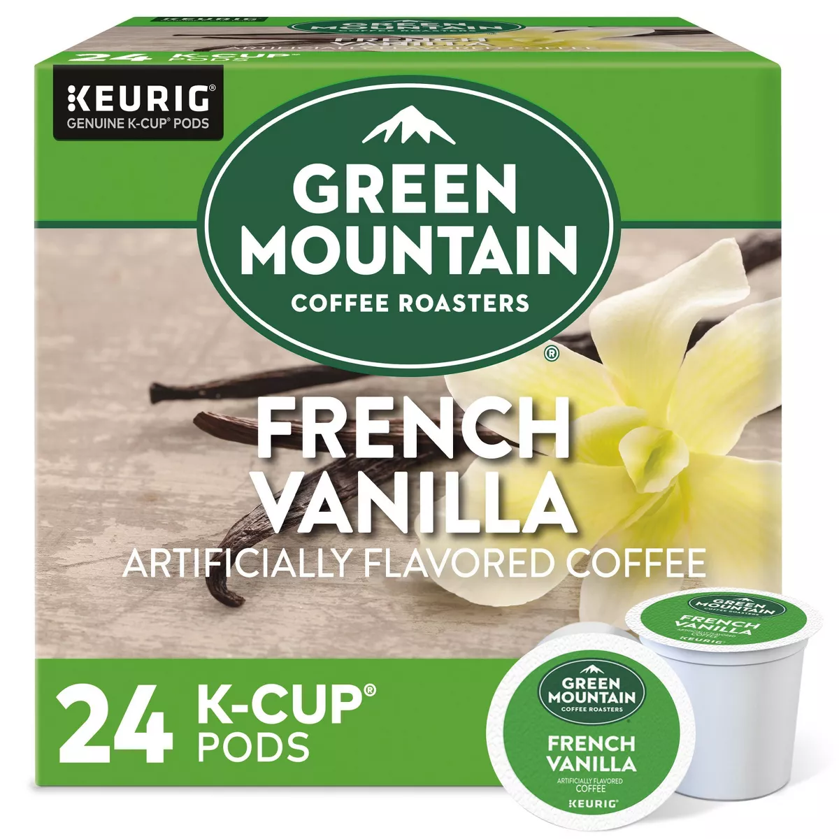24ct Green Mountain Coffee French Vanilla Keurig K-Cup Coffee Pods ...