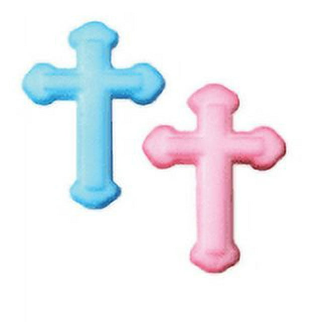 24ct Small Cross 1 1/4"" Edible Sugar Decoration Toppers for Cakes ...