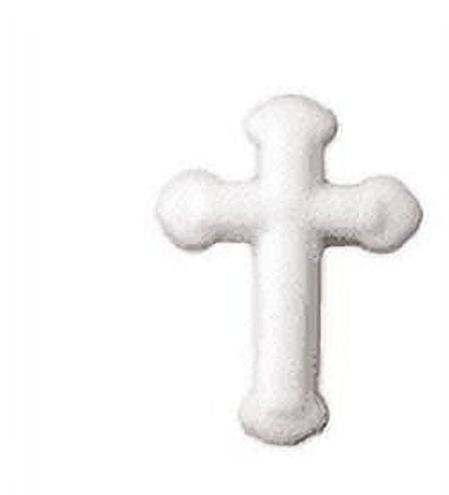 24ct White Small Cross 1 1/4"" Edible Sugar Decoration Toppers for ...