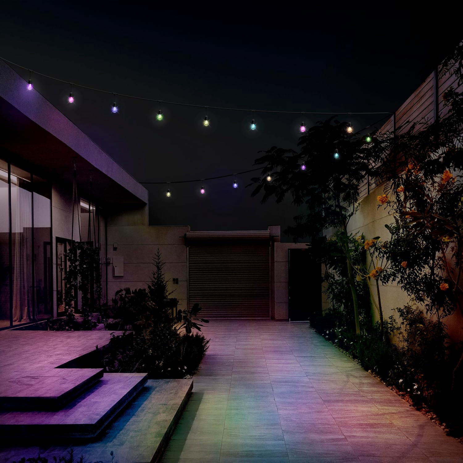 24ft LED String Light, Color Changing, 3000K Bright White, 15,000-Hour ...