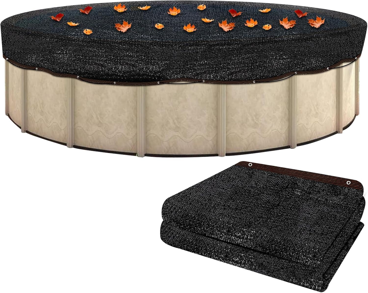24ft Round Leaf Net Pool Covers for Above Ground Pools,Winter Above ...