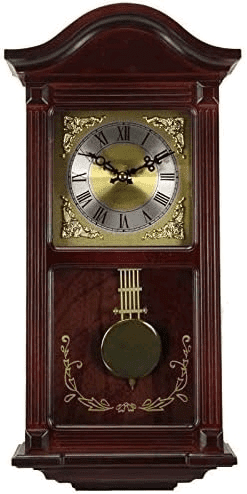 24h Chiming Wall Clock, 22 Cordless Hourly Chimes Tiny Antique ...