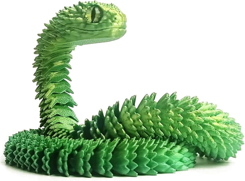 24in 3D Printed Snake Toys, Flexible 3D Printed Animal, Fidget ADHD ...
