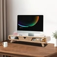 24in Bamboo Computer Laptop Monitor Stand Office Desktop Riser ...
