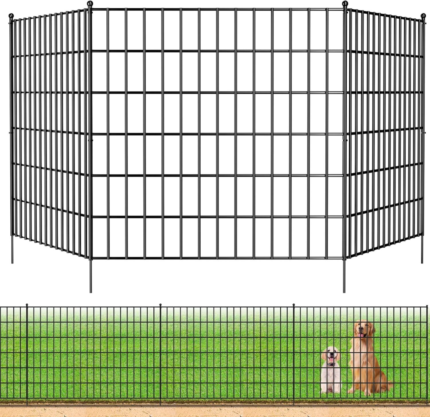 24in(H)×50ft(L) Black Coated Welded Wire Fence Wire Mesh Flexible ...