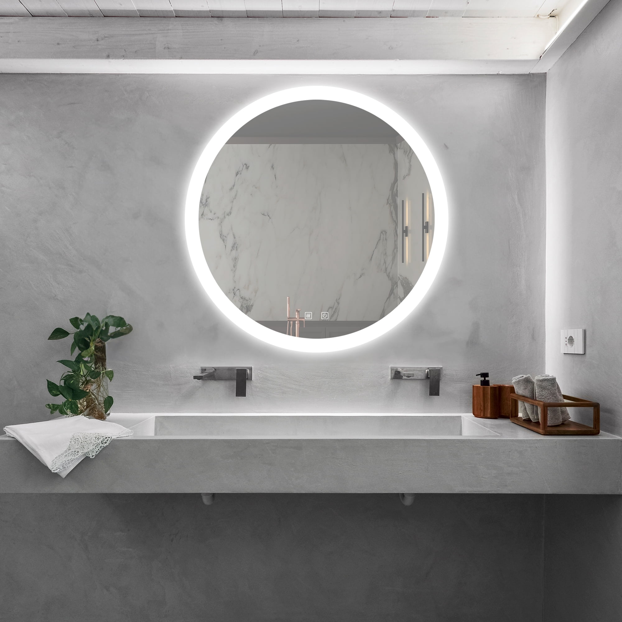 24inch Bathroom Led Classy Vanity Mirror with High Lumen,Dimmable Touch ...