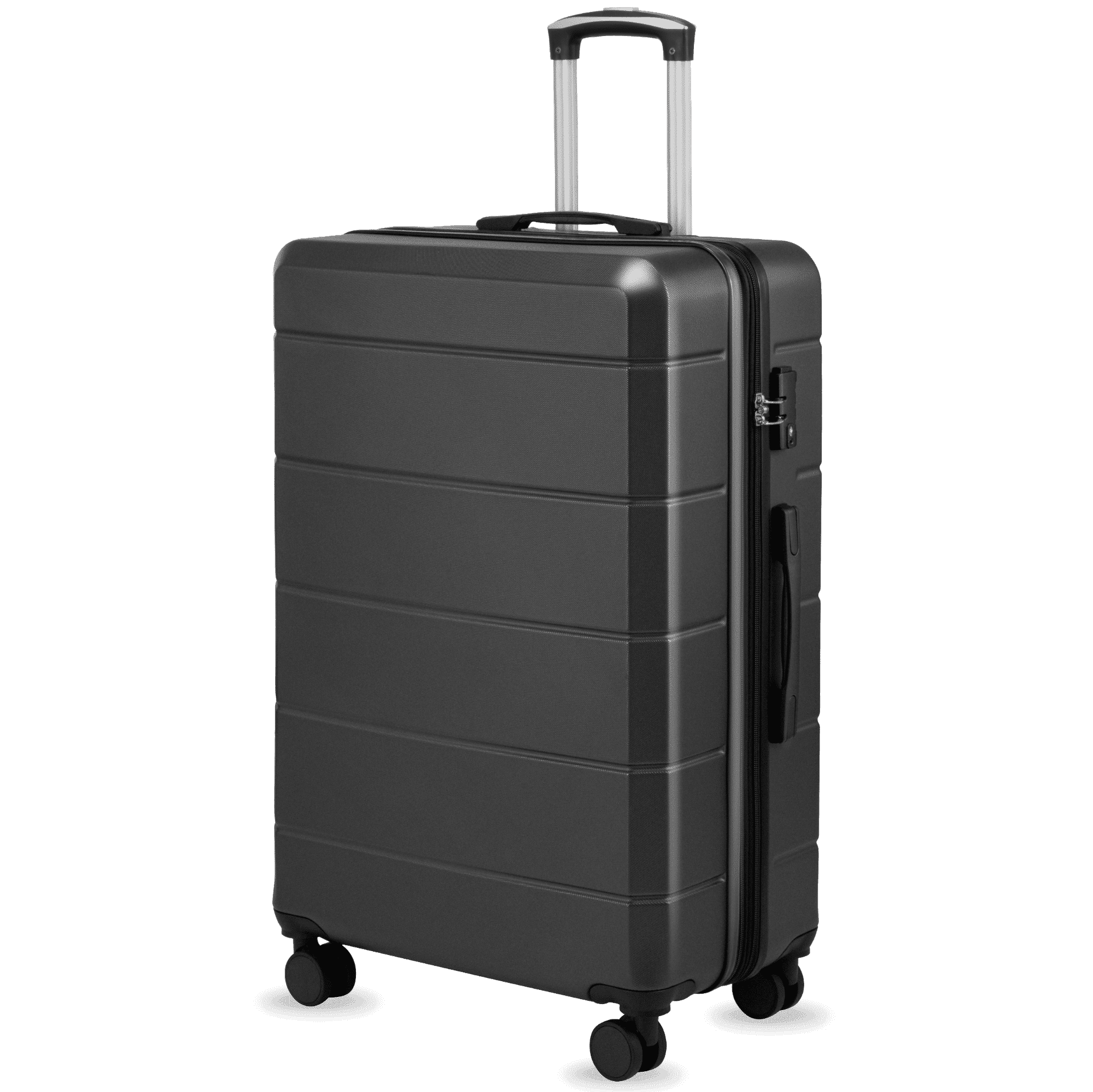 24inch Medium Checked Expandable Polycarbonate Luggage with Front ...