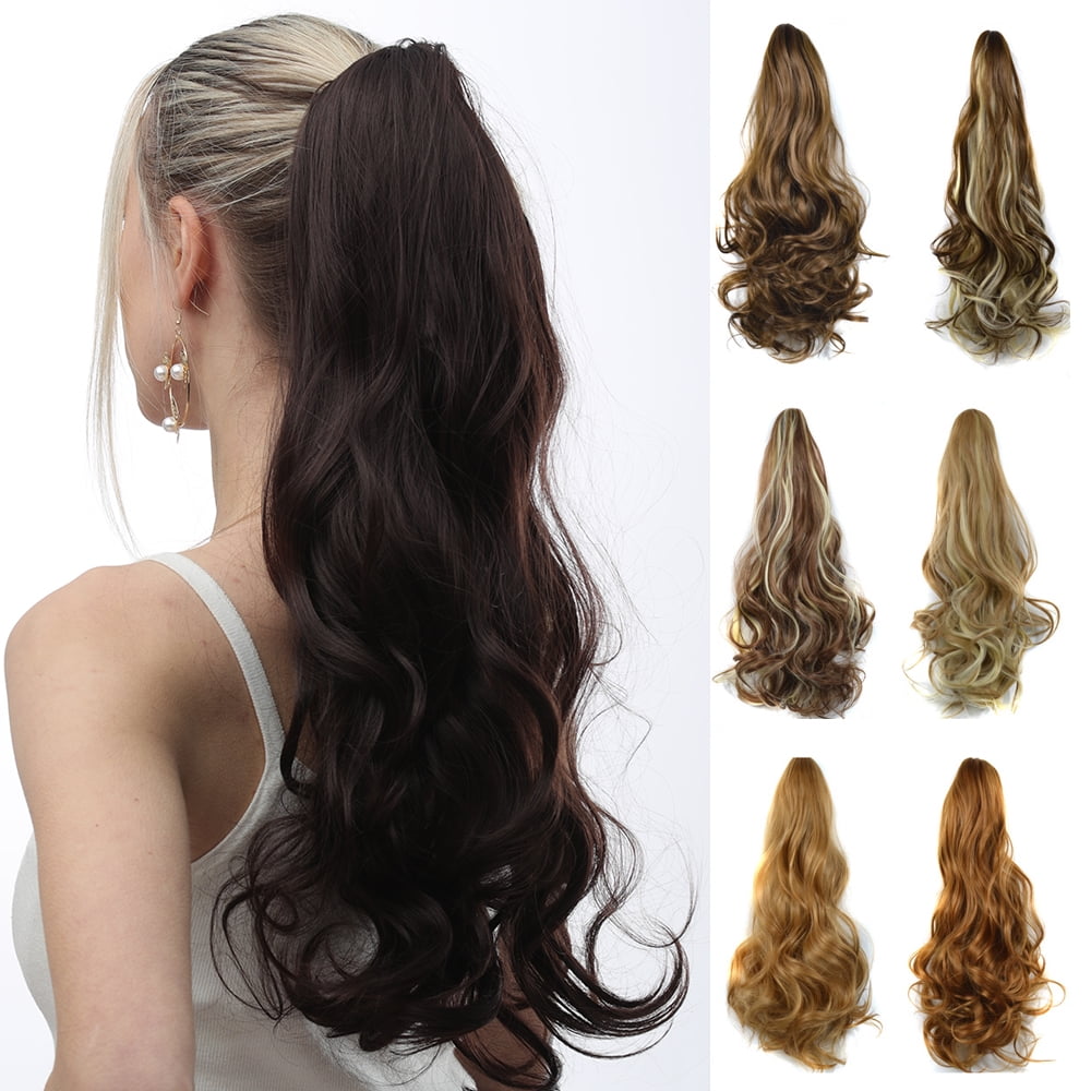 24inch Synthetic Multicolor Horsetail Extensions Very Long And Fluffy ...