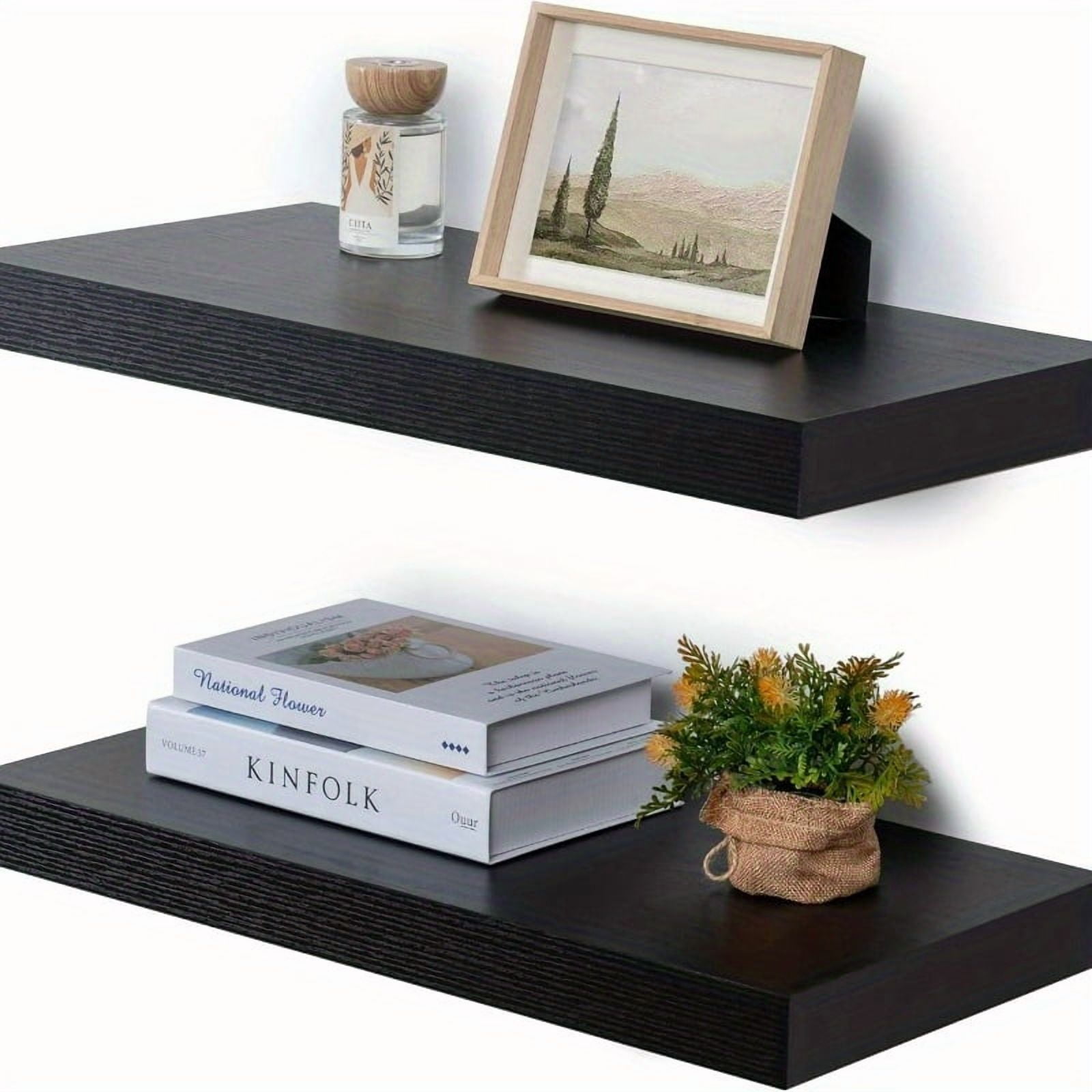 24inch x 12inch Floating Shelf, 2 of White Floating Shelves Bathroom ...