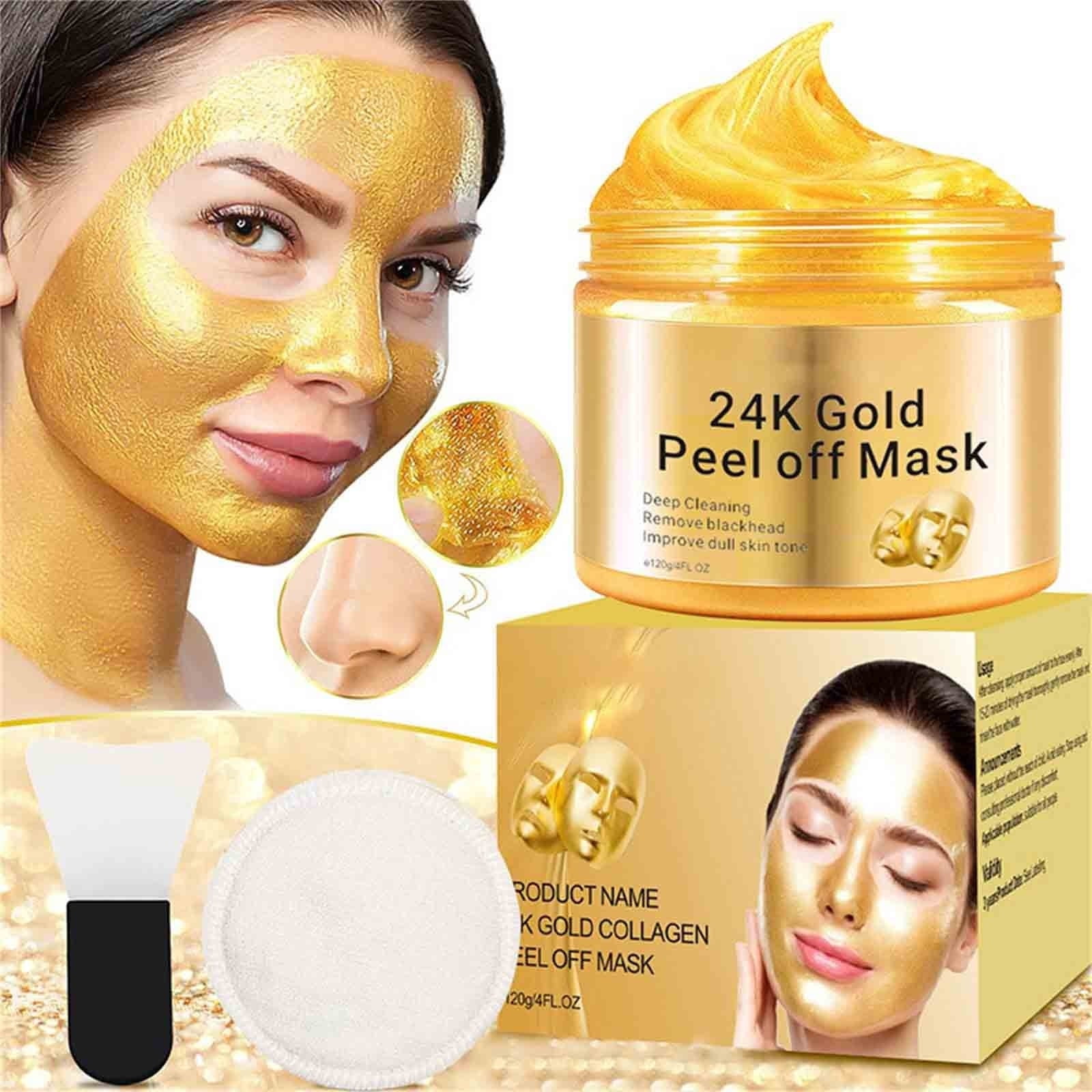 24k Gold Tearing Facial Mask Hydrating Overnight Hydrogel Mask ...