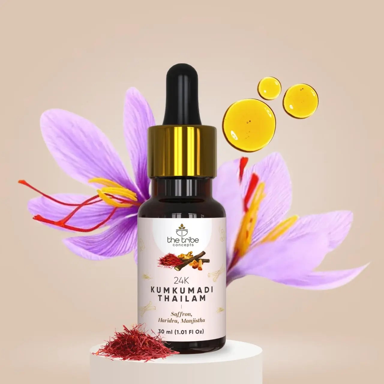 24k Kumkumadi Thailam - Saffron Glow Facial Oil - Walmart.com