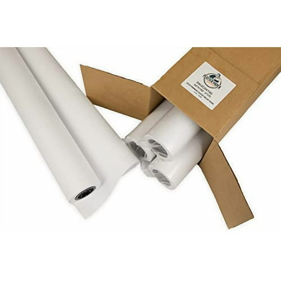 24lb Premium Coated Inkjet Bond Paper, 24" x 150', 4 rolls per box ...