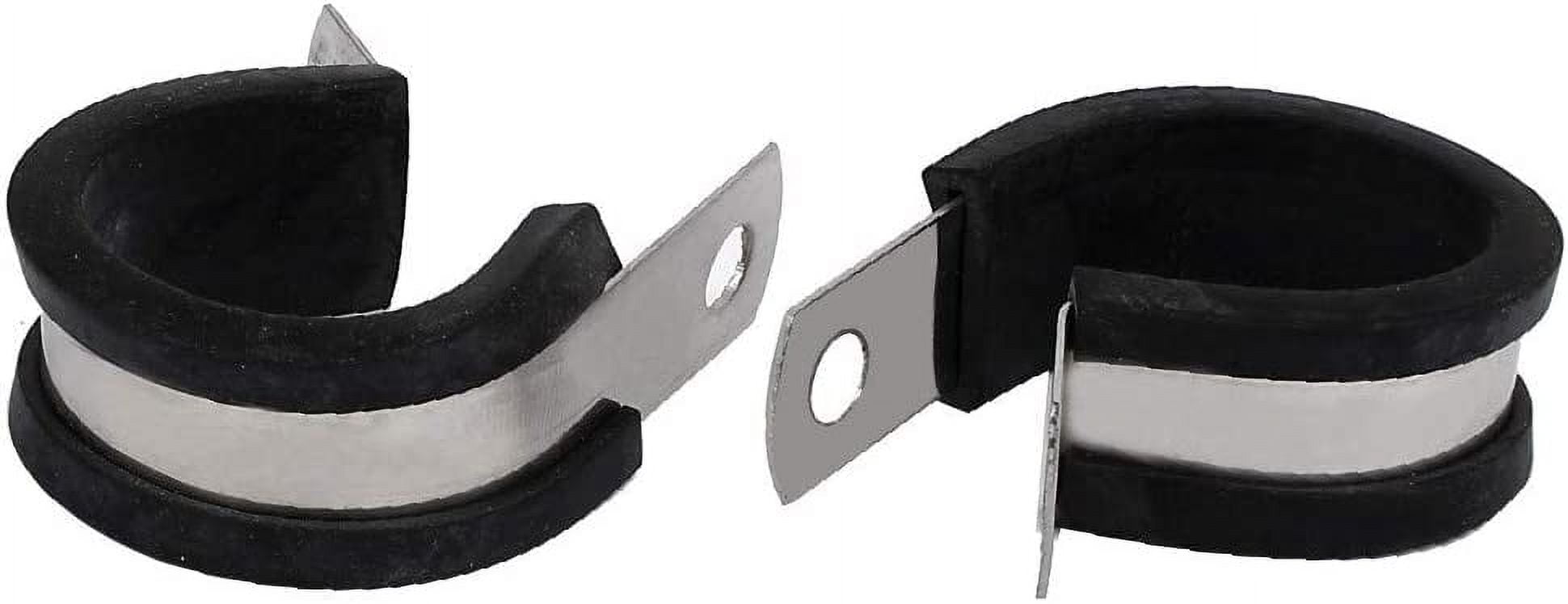 24mm Dia Clamps EPDM Rubber Lined P Clips Cable Hose Pipe Clamps Strap ...