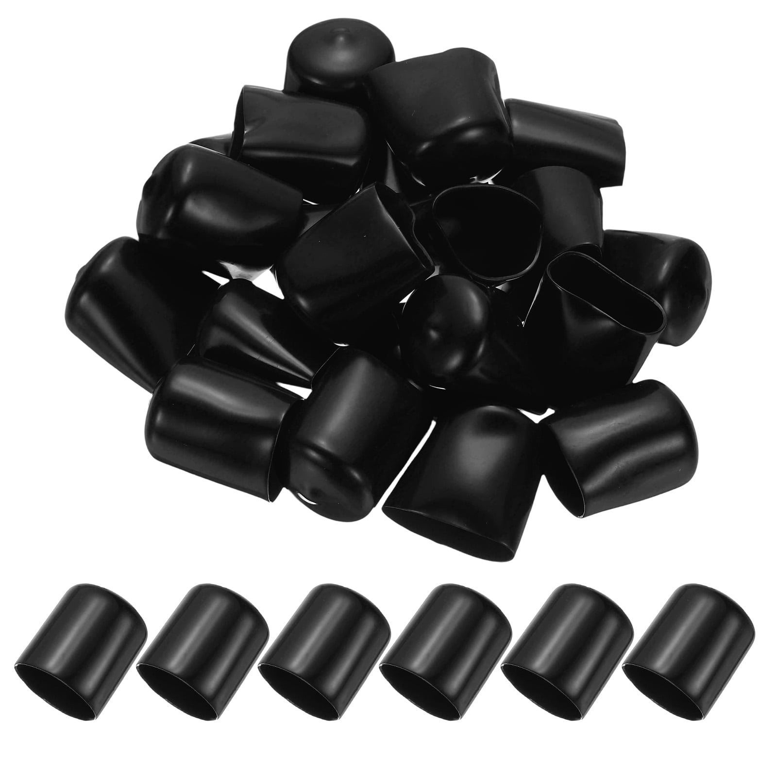 24mm ID Rubber End Caps, 35 PCS Rubber Caps High Temp Rubber Tips Screw ...