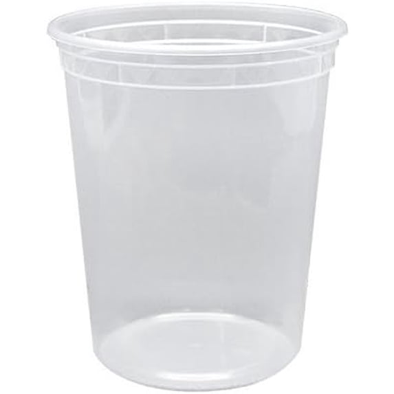 [24oz - 240 ct] Clear PP Injection Molded Round Deli Containers with ...