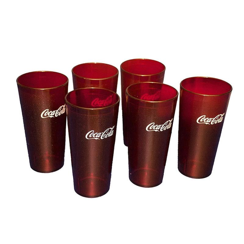 24oz Coca Cola Logo Ruby Red & 24oz Pepsi Plastic Tumblers Set of Pack ...