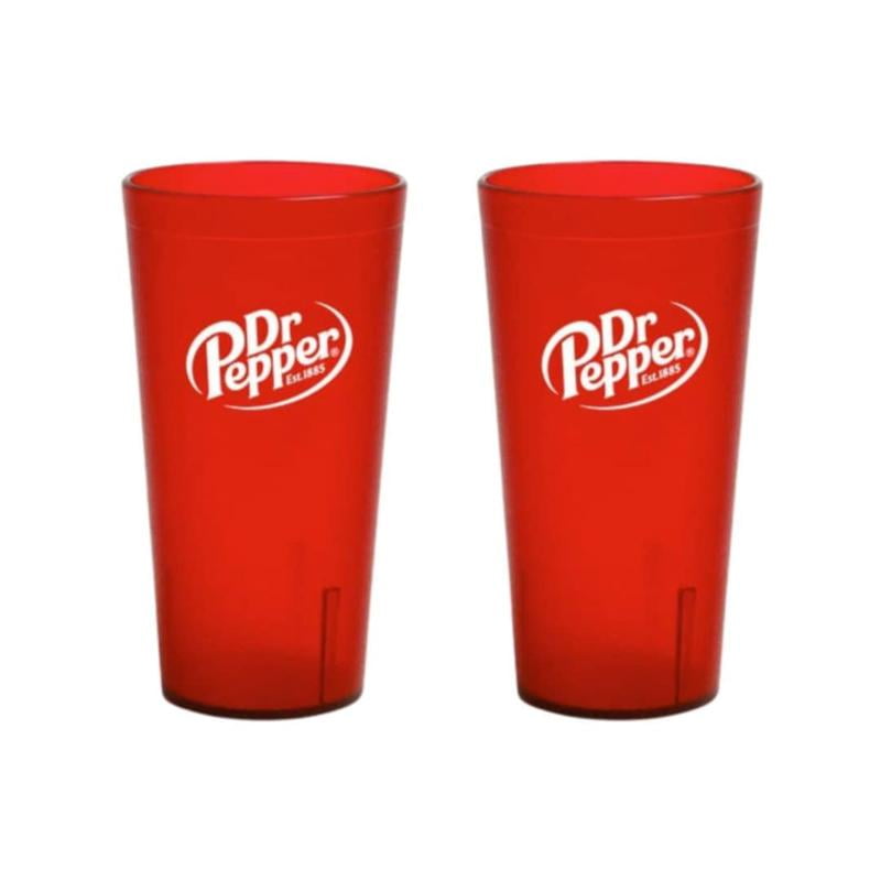 24oz Coca Cola Logo Ruby Red & 24oz Pepsi Plastic Tumblers Set of Pack ...