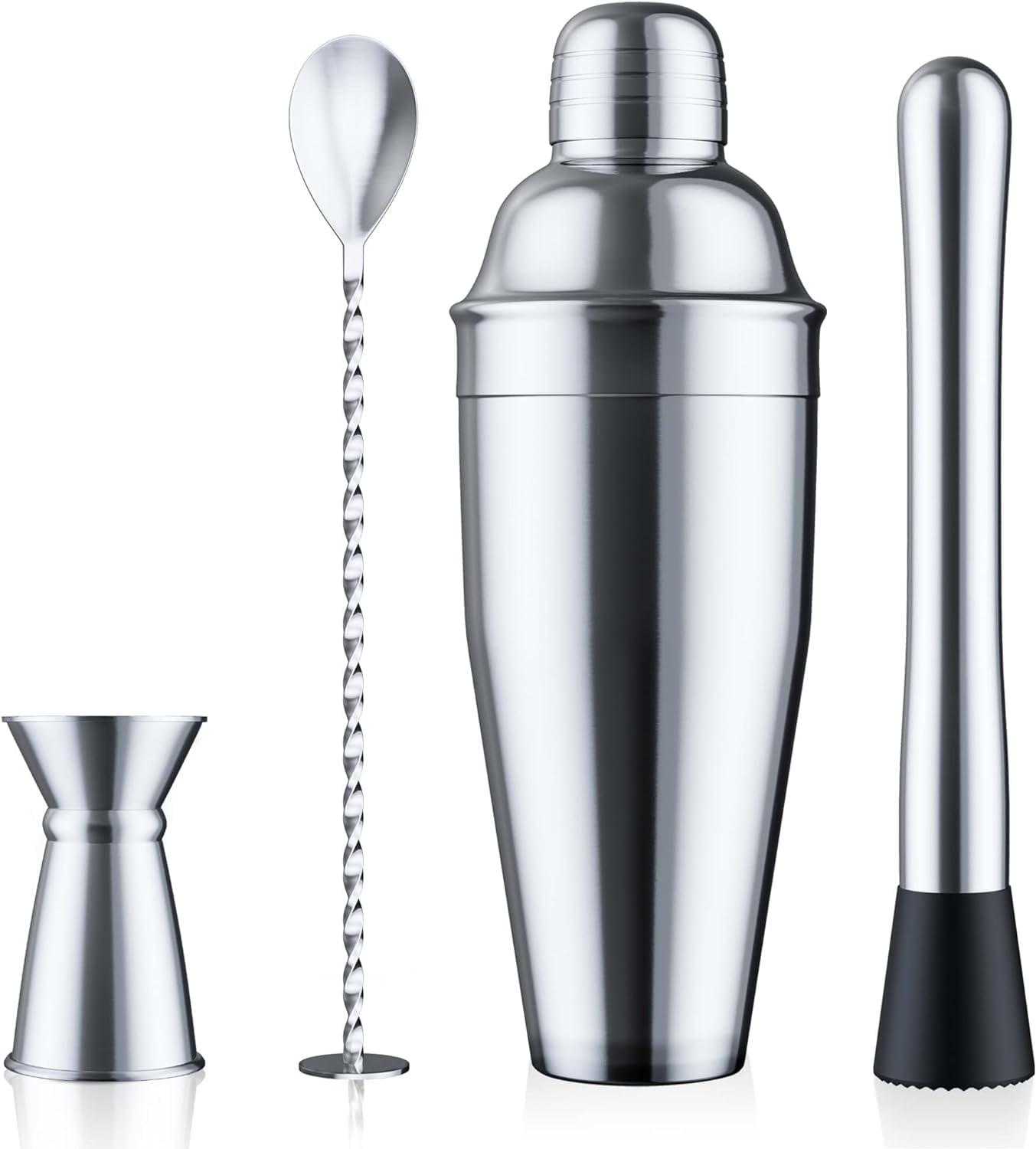 24oz Cocktail Shaker Set - Martini Shaker w Built-in Drink Shaker ...