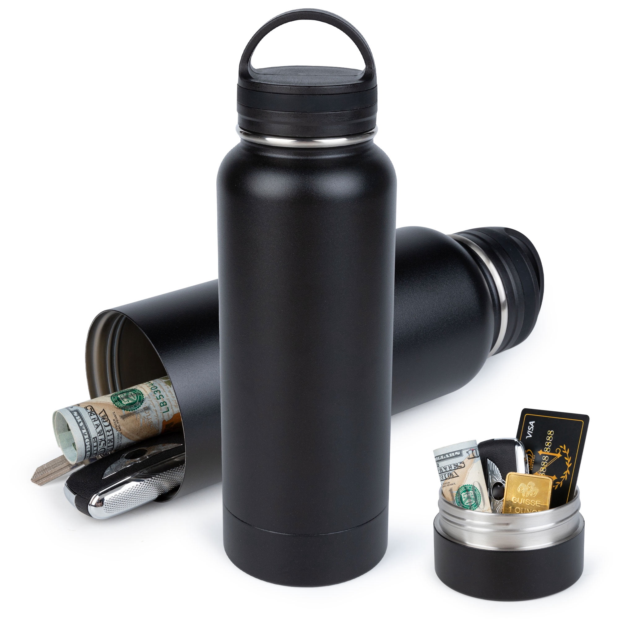 MyMealivos 24oz Hidden Safe Water Bottle, Stainless Steel Secret Water ...