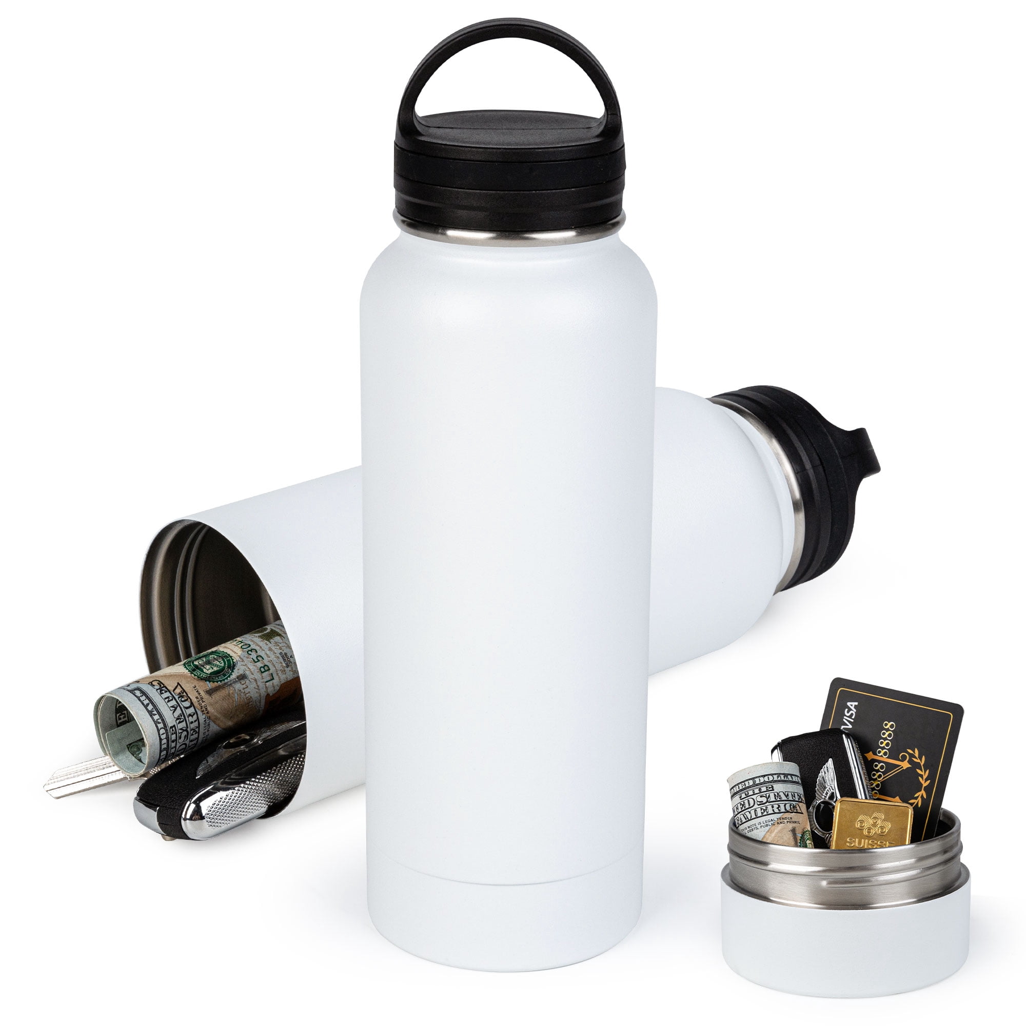 MyMealivos 24oz Hidden Safe Water Bottle, Stainless Steel Secret Water ...