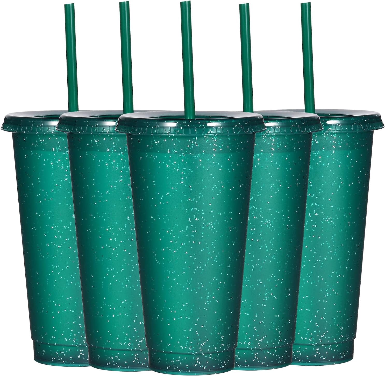 24oz Reusable Tumbler with Straw and Lid, Iced Coffee Travel Mug Cup ...