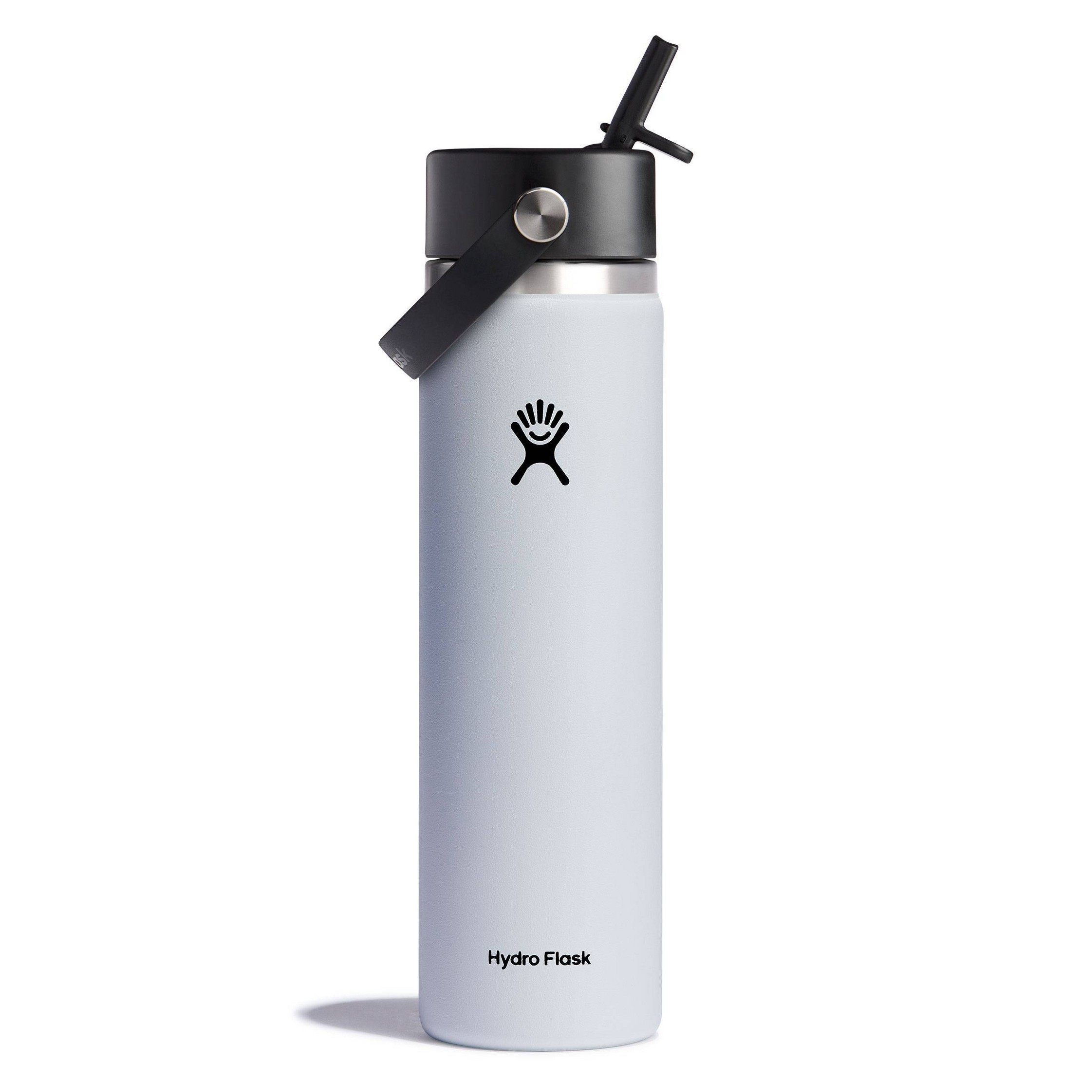 24oz Wide Mouth Flex Straw Bottle - White - Walmart.com