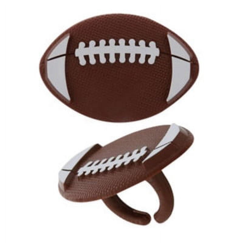 24pack Football Cupcake / Desert / Food Decoration Topper Rings with ...