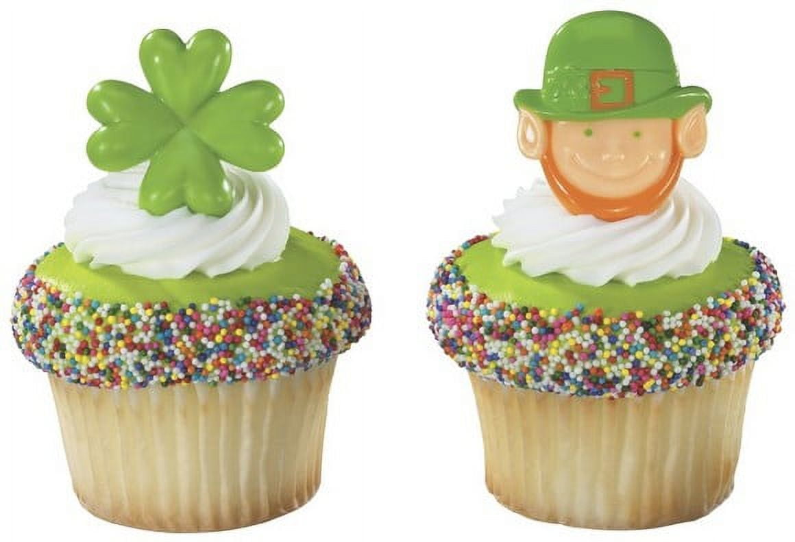 24pack Leprechaun and Shamrock Cupcake / Desert / Food Decoration ...