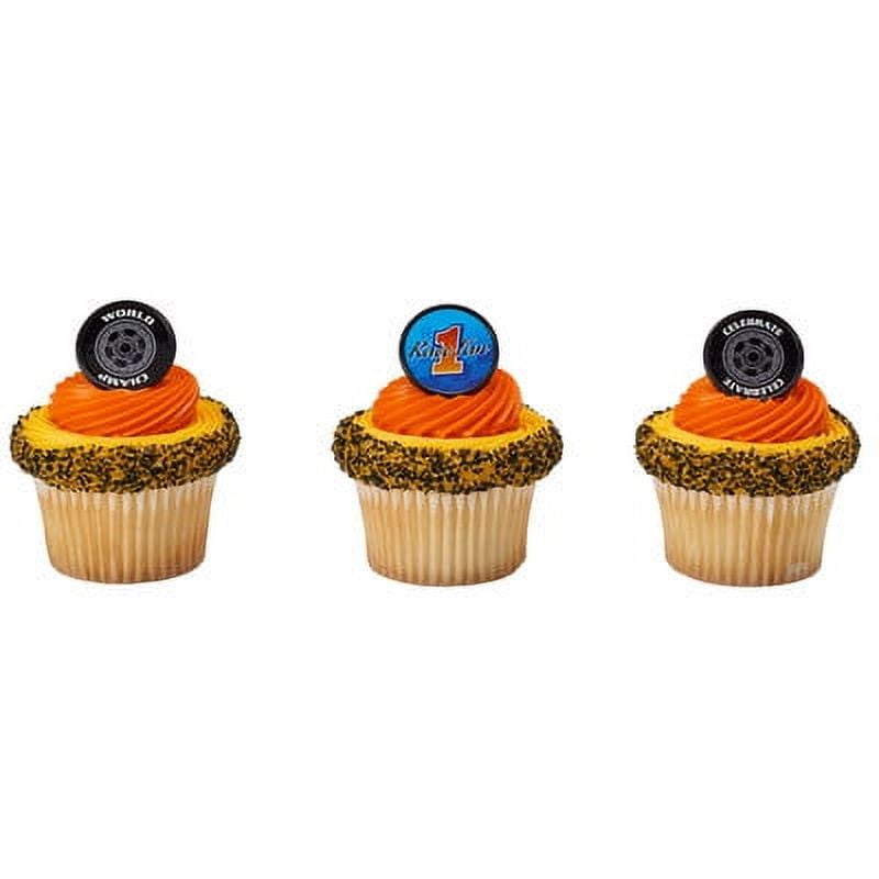 24pack Speedway Cupcake / Desert / Food Decoration Topper Rings with ...
