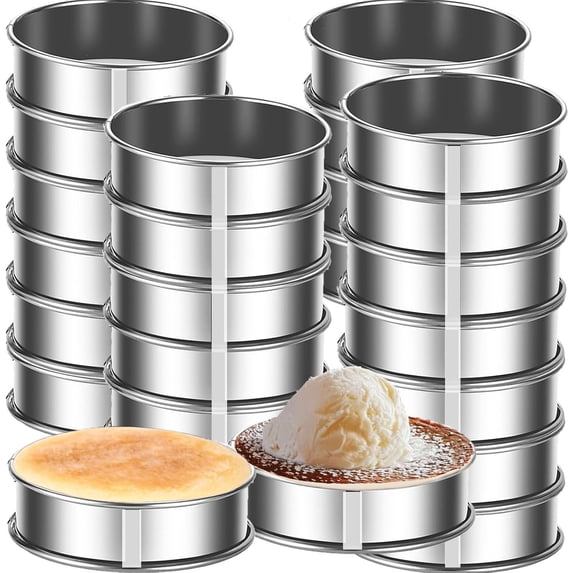 24packs Crumpet Rings 4 Inch English Muffin Rings Stainless Steel ...