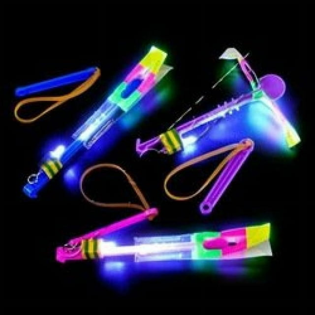 24pc Amazing Led Light Arrow Rocket Helicopter Flying Toy Party Fun ...