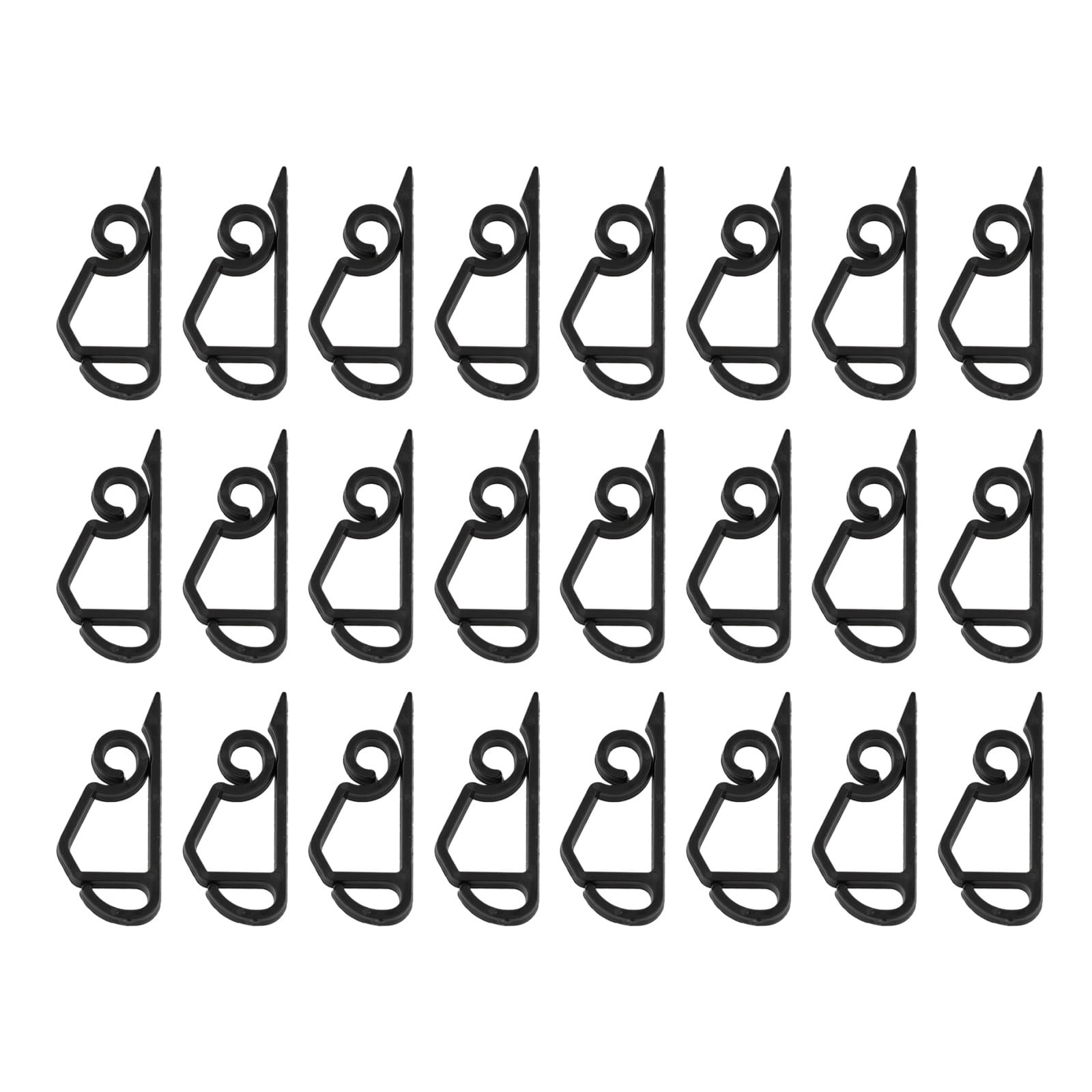 24pc Gutter Hooks Plastic Gutter Brackets Hooks for Fixing Lights to ...