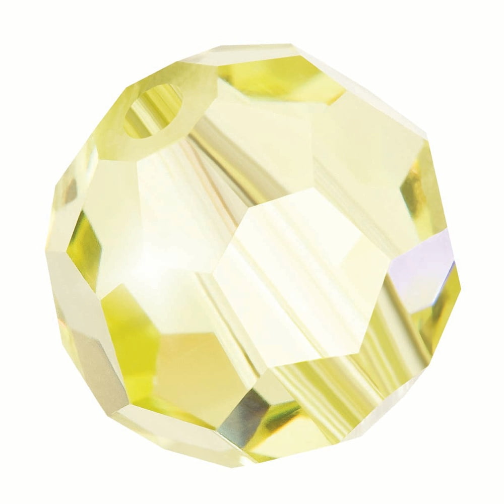 24pc Preciosa® Beads Czech 451 19 602 Round 80100 Jonquil 4mm Hole: 1mm ...