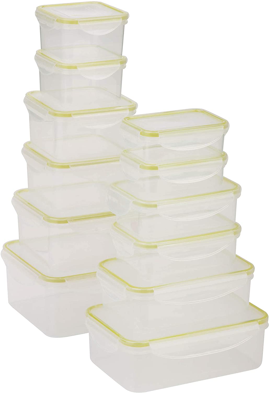24pc Snap-Lock Food Storage KCH-03827 Clear - Walmart.com
