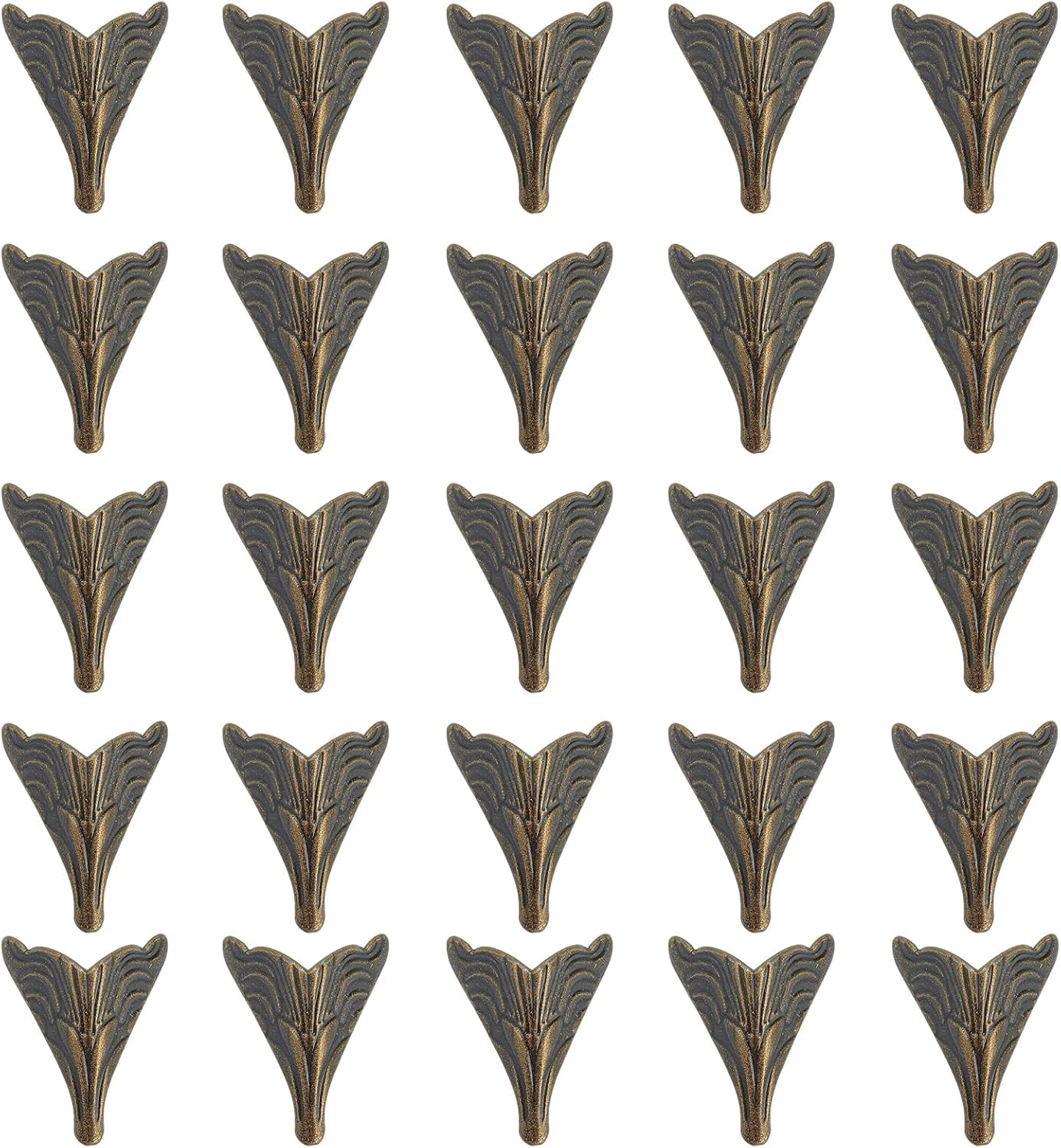 24pcs 1.02x0.79x0.39Inch Bronze Vintage Box Corner Protector Alloy Box ...