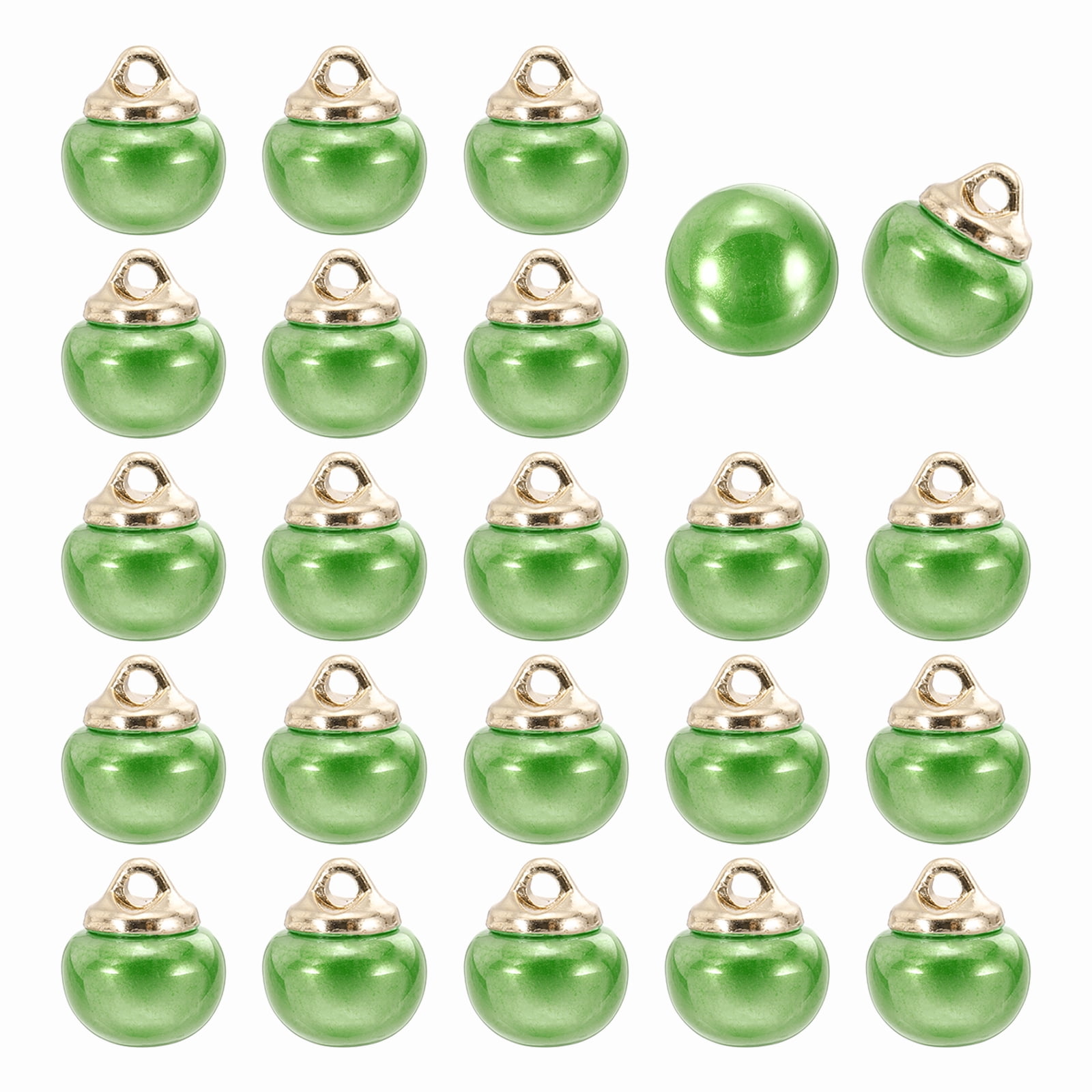 24pcs 16L Round Faux Pearl Buttons 10mm 3/8" Gold Metal Shank Sewing ...